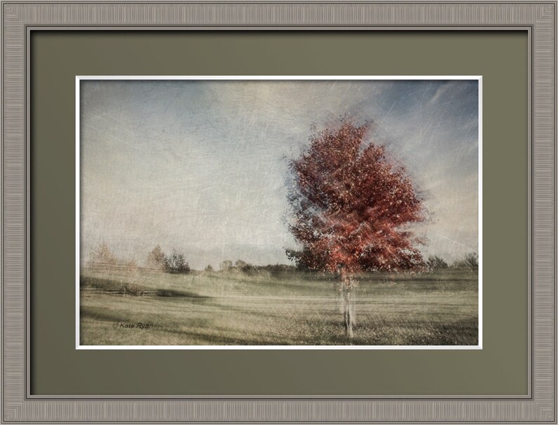 Blue Abstract Art, Nature Print, Autumn Landscape Photo, Fine Art ...