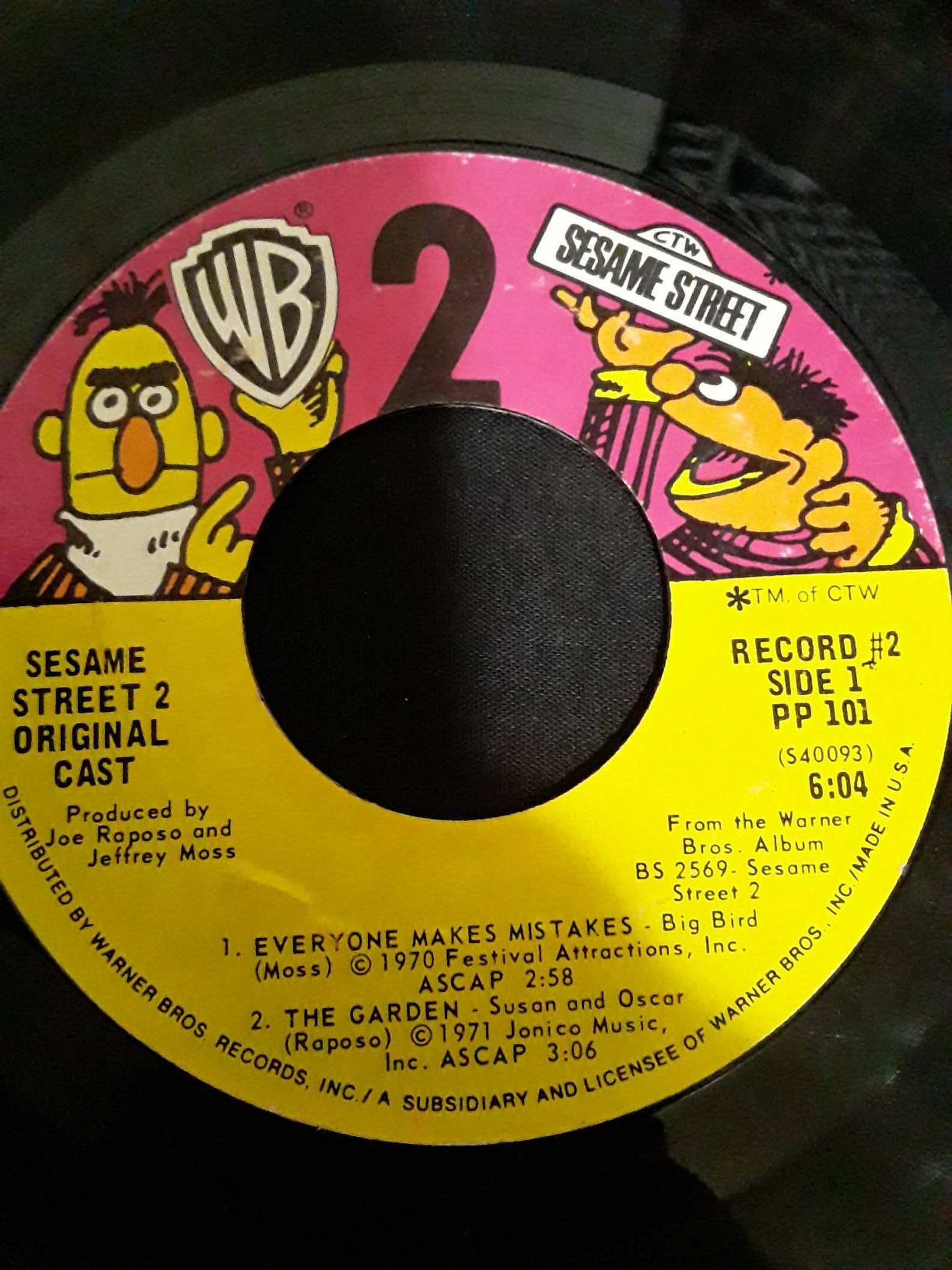 1970's Sesame Street Vinyl Record Vintage Warner Brothers - Etsy