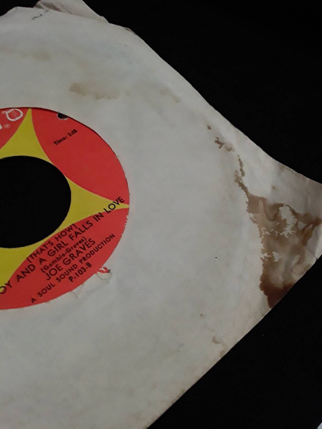 Parkway Records Vinyl Record, 1966 Joe Graves Singles, Old Vinyl Record ...