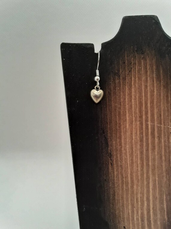 Men s Heart Shaped Earring Single Earring Heart Earring Nickel Free Earring Men s Jewelry Silver Plated Etsy