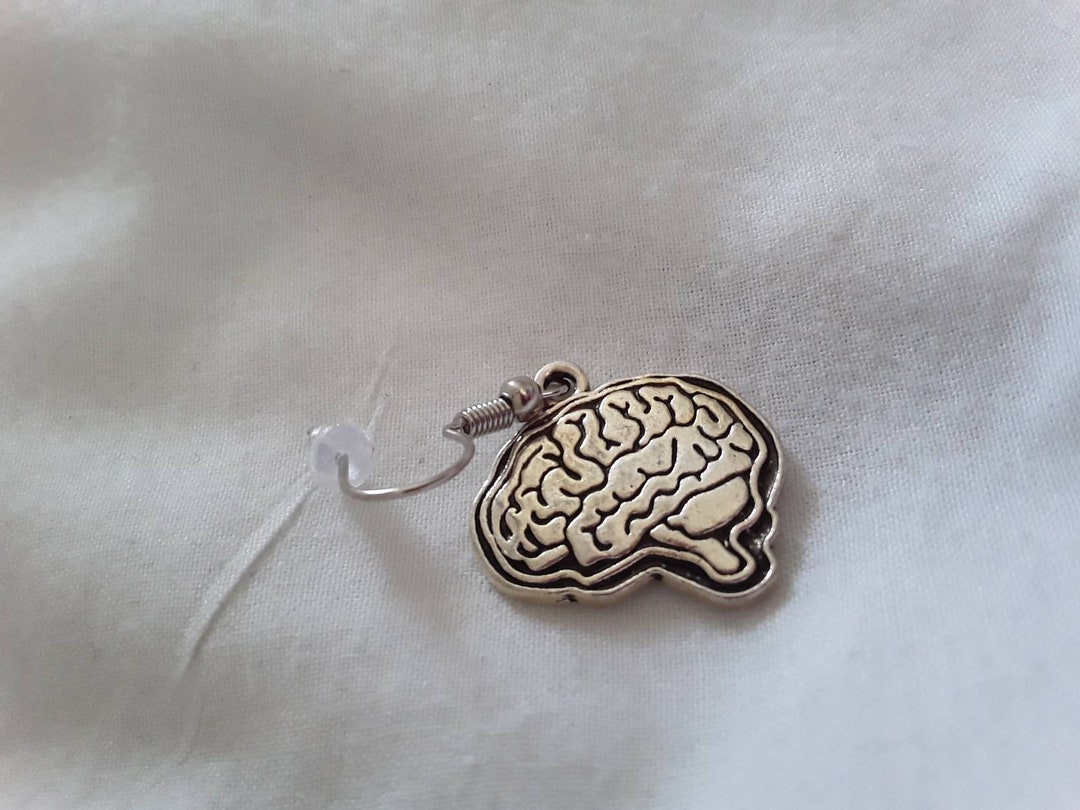 Human Brain Shaped Earring, Single Earring, Anatomy Students Gift ...