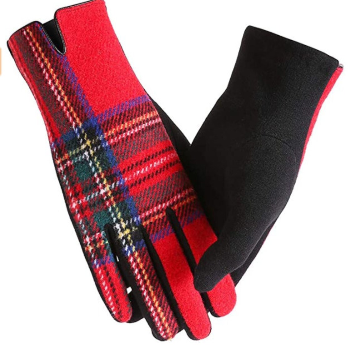 Monogrammed Gloves Embroidered Plaid | Etsy