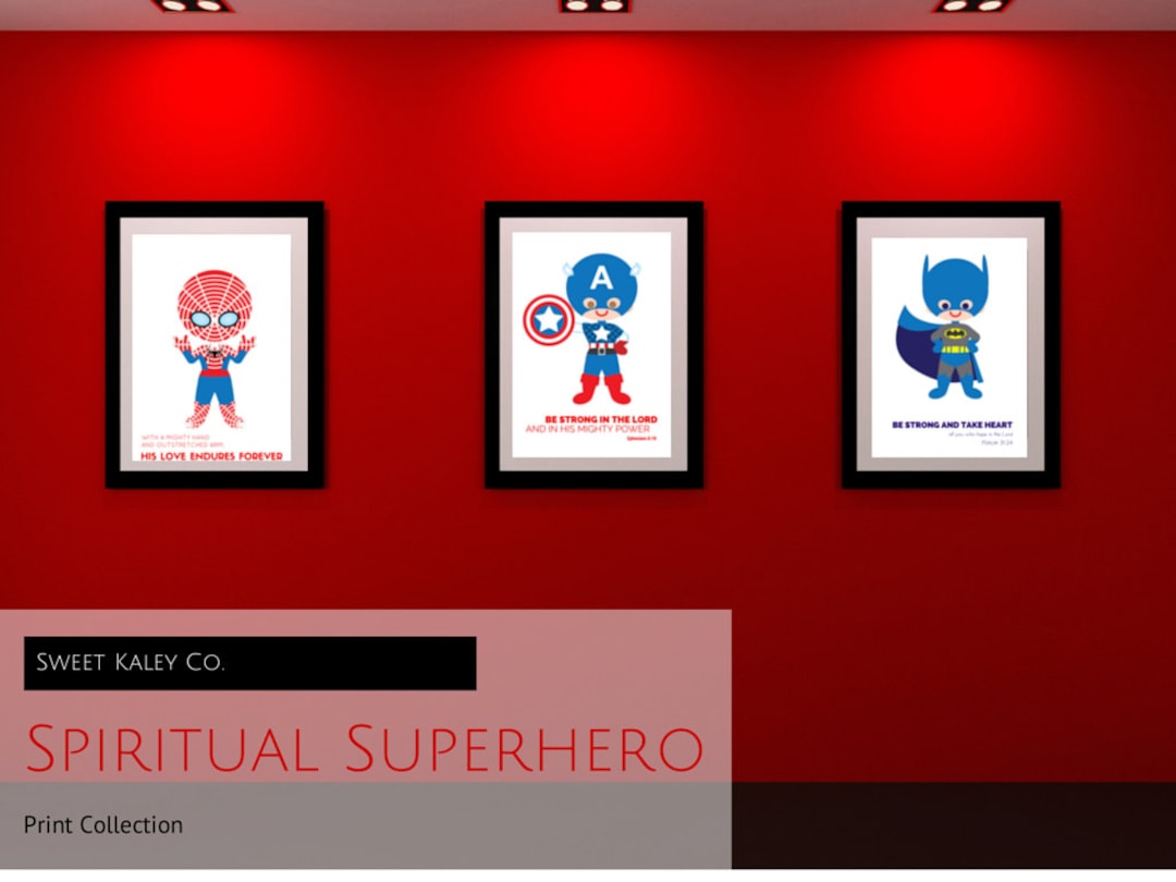 Spiritual Superhero Bedroom Prints : Prints With Verse and Superhero ...