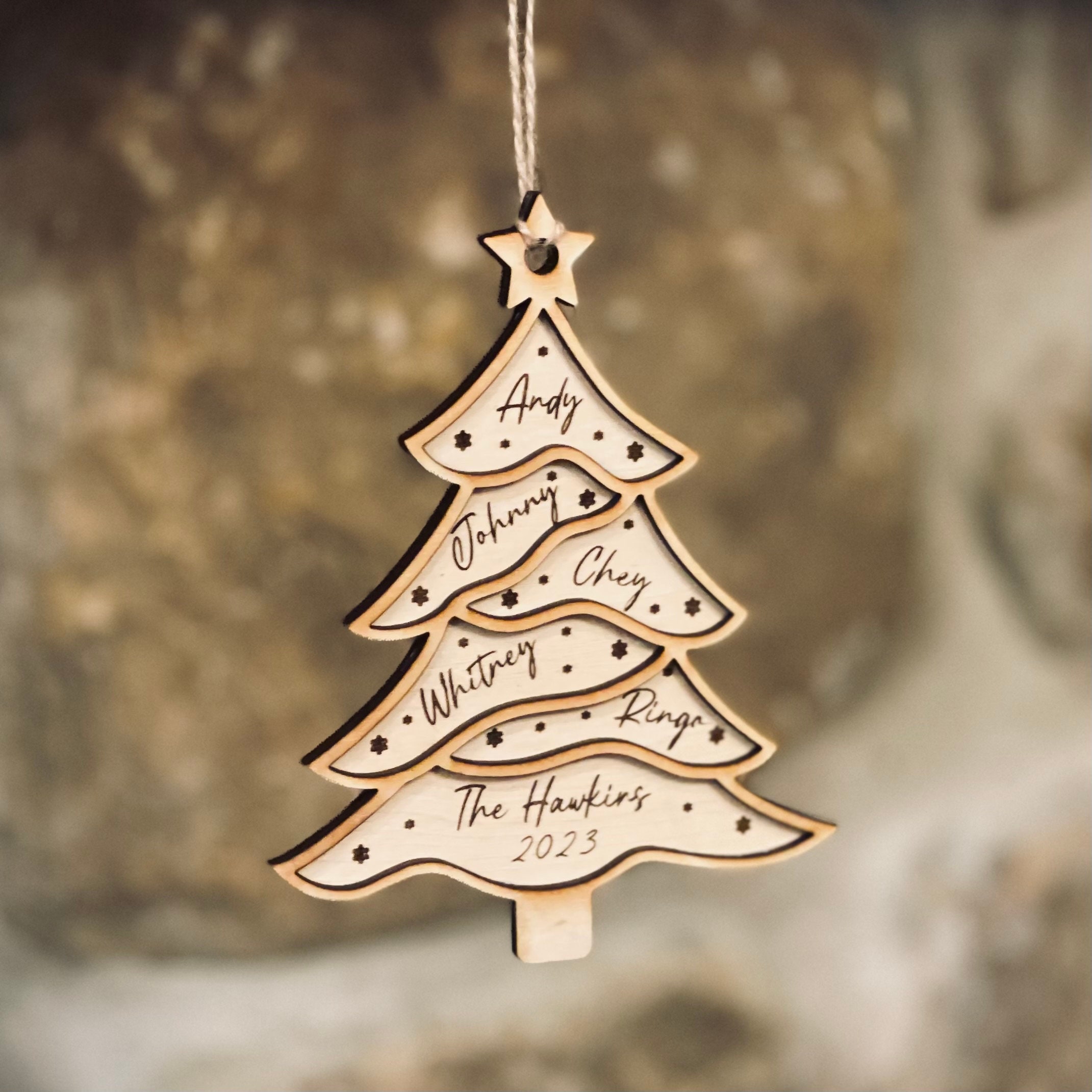 Personalized Tree Ornament Family Christmas Tree - Etsy