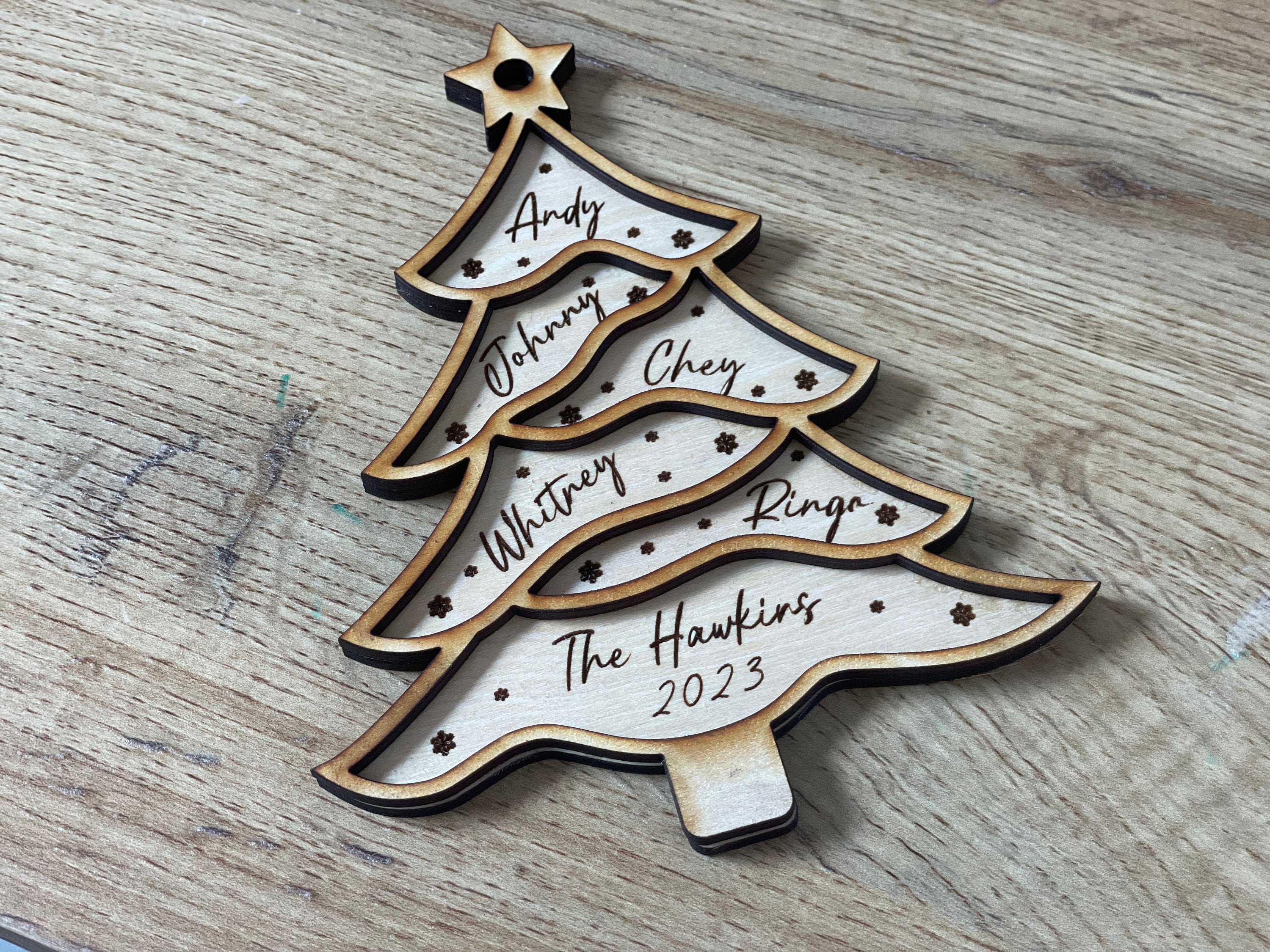 Personalized Tree Ornament Family Christmas Tree - Etsy