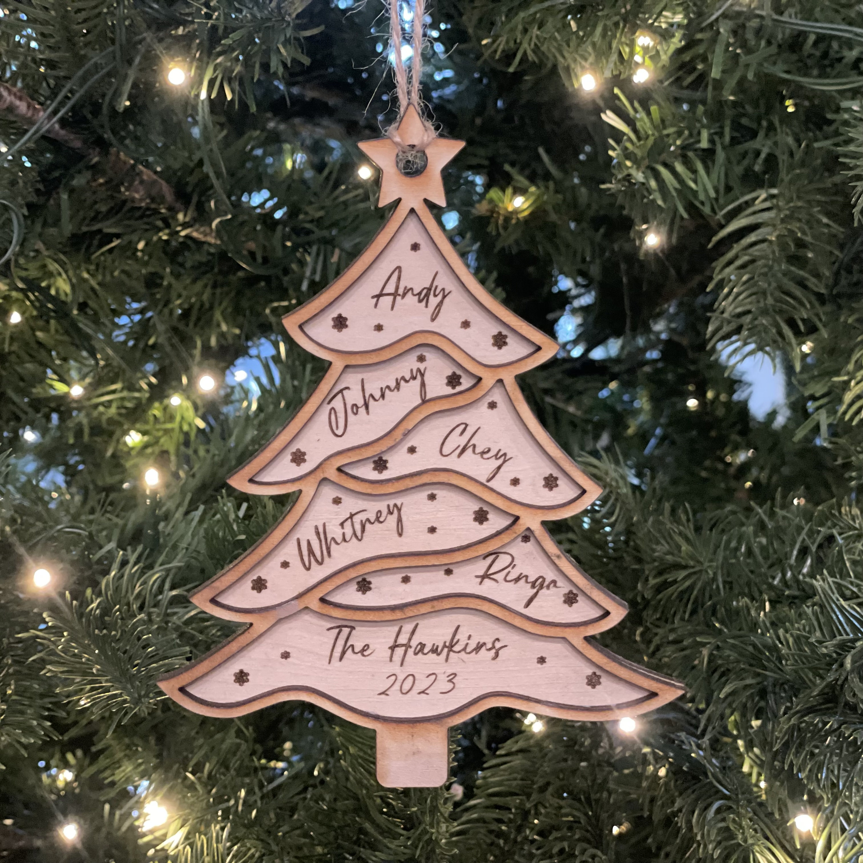 Personalized Tree Ornament Family Christmas Tree - Etsy