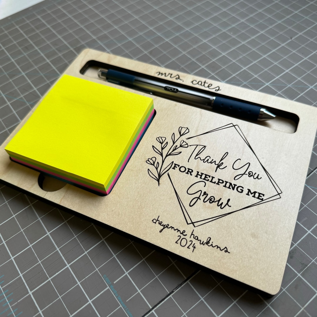 Personalized Sticky Note Desk Organizer - Etsy