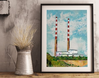 Dublin Poolbeg Print - Etsy
