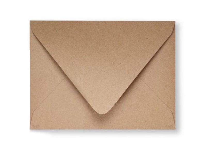 A2 Size Brown Kraft Envelopes With Pointed Euro Flap (4 3/8 X 5 3/4 ...