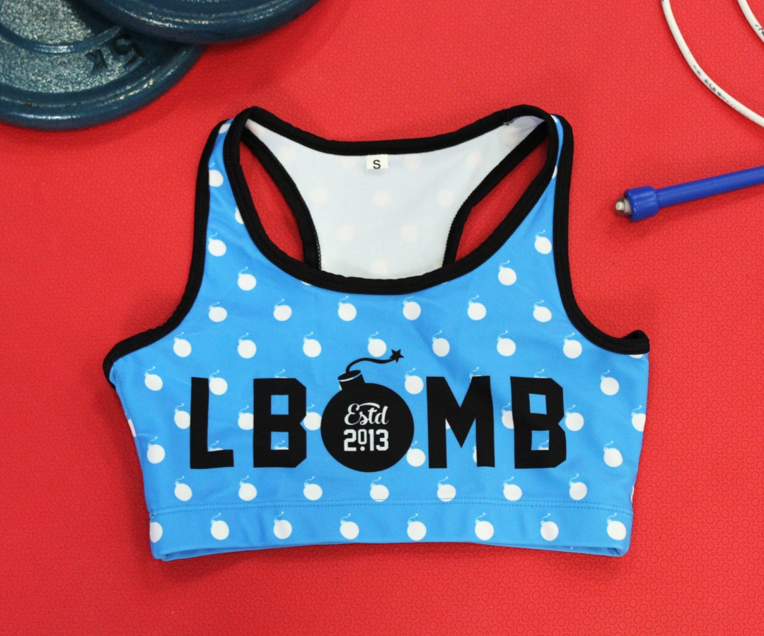 L-bomb Polka Dot Bombs Sports Crop Bra Size XL - Etsy
