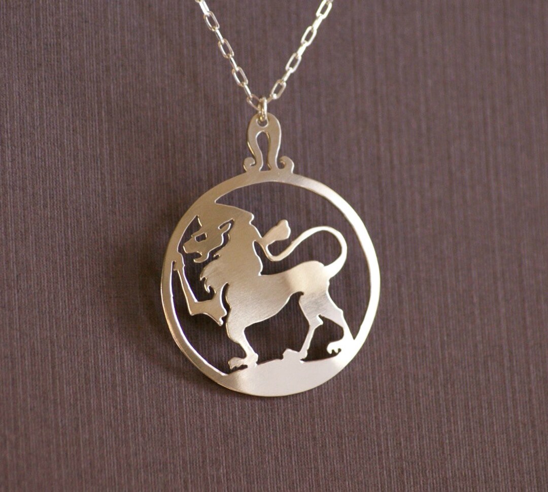 Leo Pendant - Sterling Silver Lion Necklace, Zodiac Jewelry - Etsy