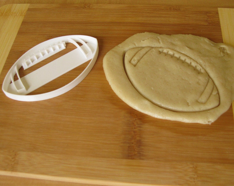 Football Cookie Cutter Birthday Gift Stamp Fundraiser Bake - Etsy