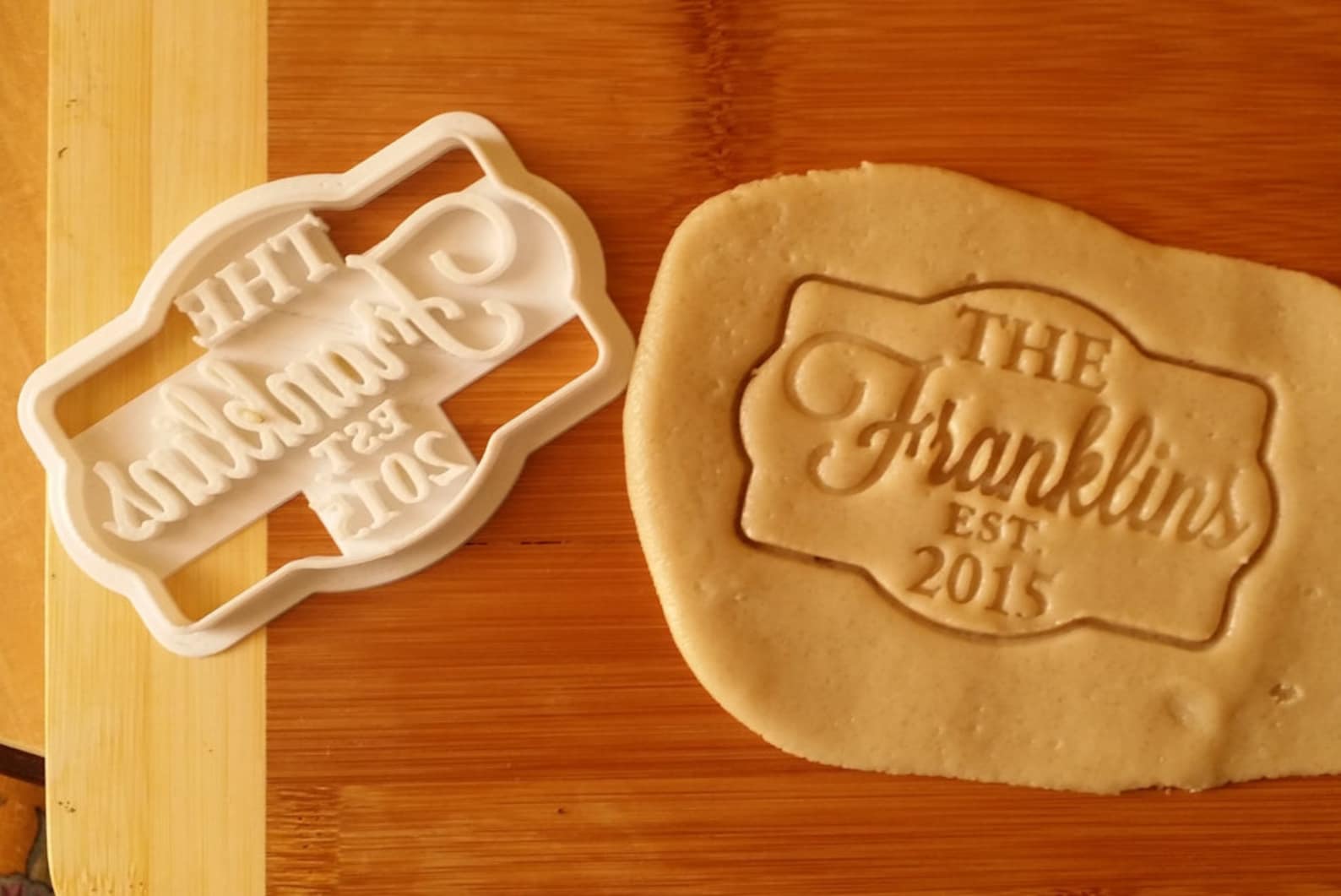 Custom Family Name Cookie Cutter With Elegant Script Lettering and ...