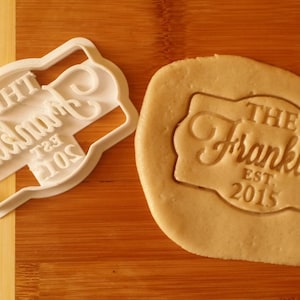 Custom Family Name Cookie Cutter With Elegant Script Lettering - Etsy