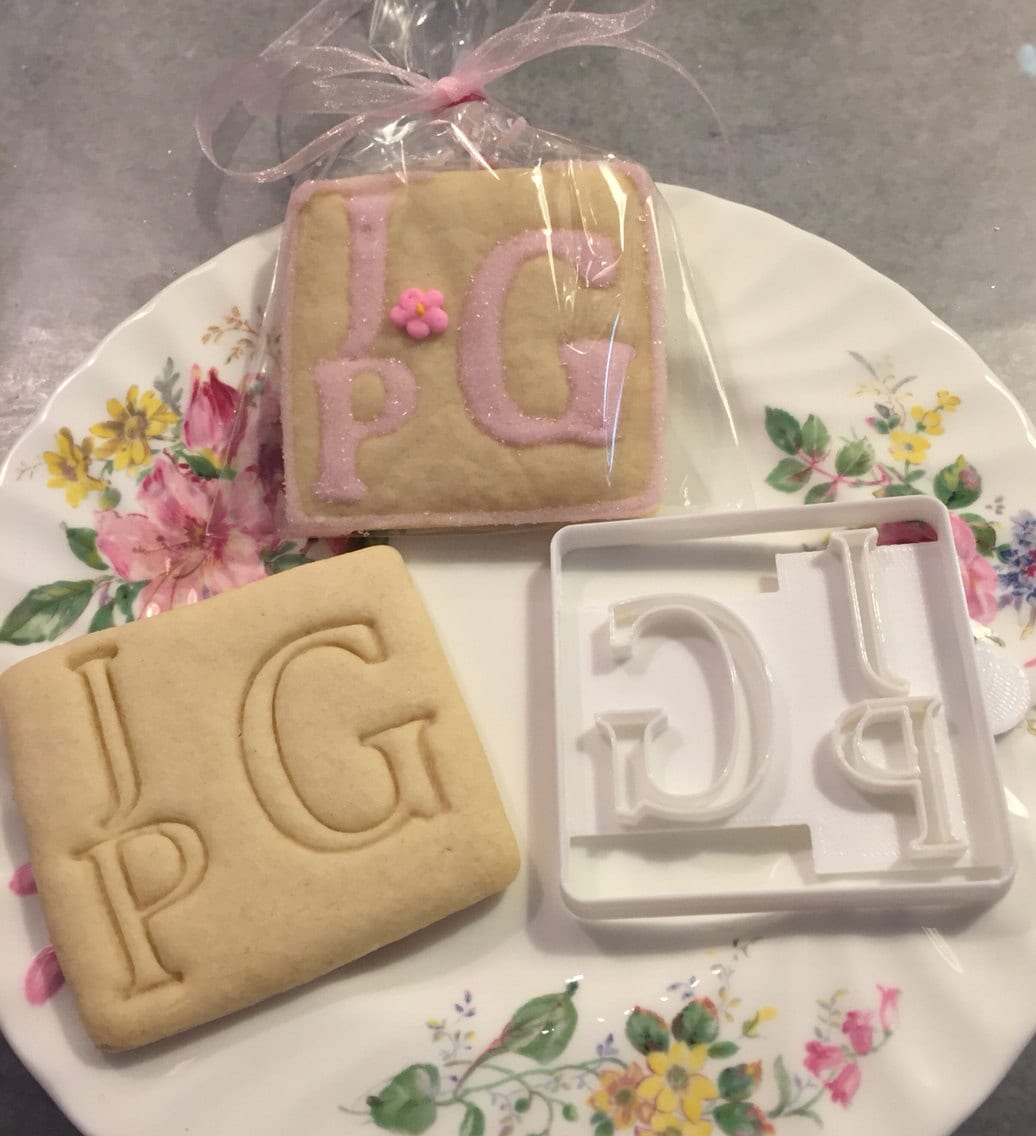 Custom Monogram Square Cookie Cutter Personalized Initials | Etsy