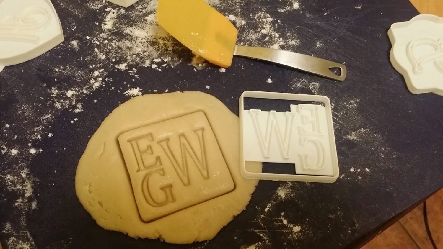 Custom Monogram Square Cookie Cutter Personalized Initials Birthday ...
