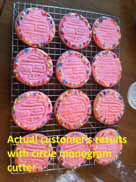 Custom Monogram Square Cookie Cutter Personalized Initials | Etsy