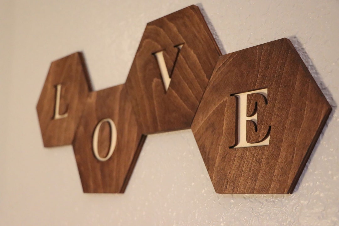 Hexagonal Letters Wall Decoration(like Scrabble Letters, Just Better ...
