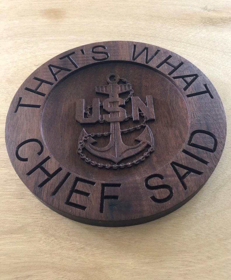Custom US Navy Chief Plaque: Engraved Retirement Gift - Etsy