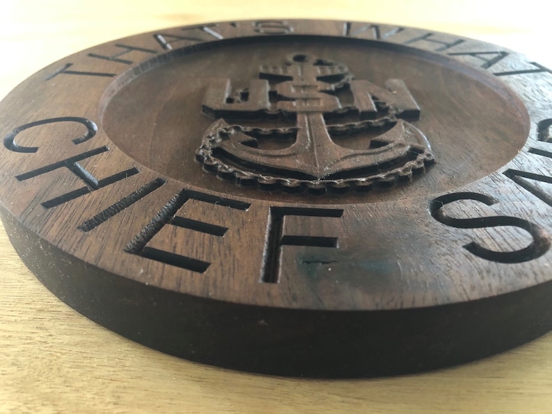 Custom US Navy Chief Plaque: Engraved Retirement Gift - Etsy