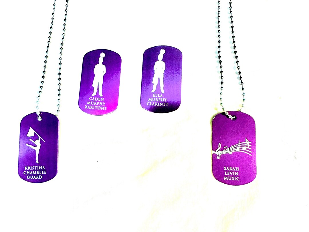 Custom Engraved Aluminum Dog Tags: Team, Band, Company Pride - Etsy