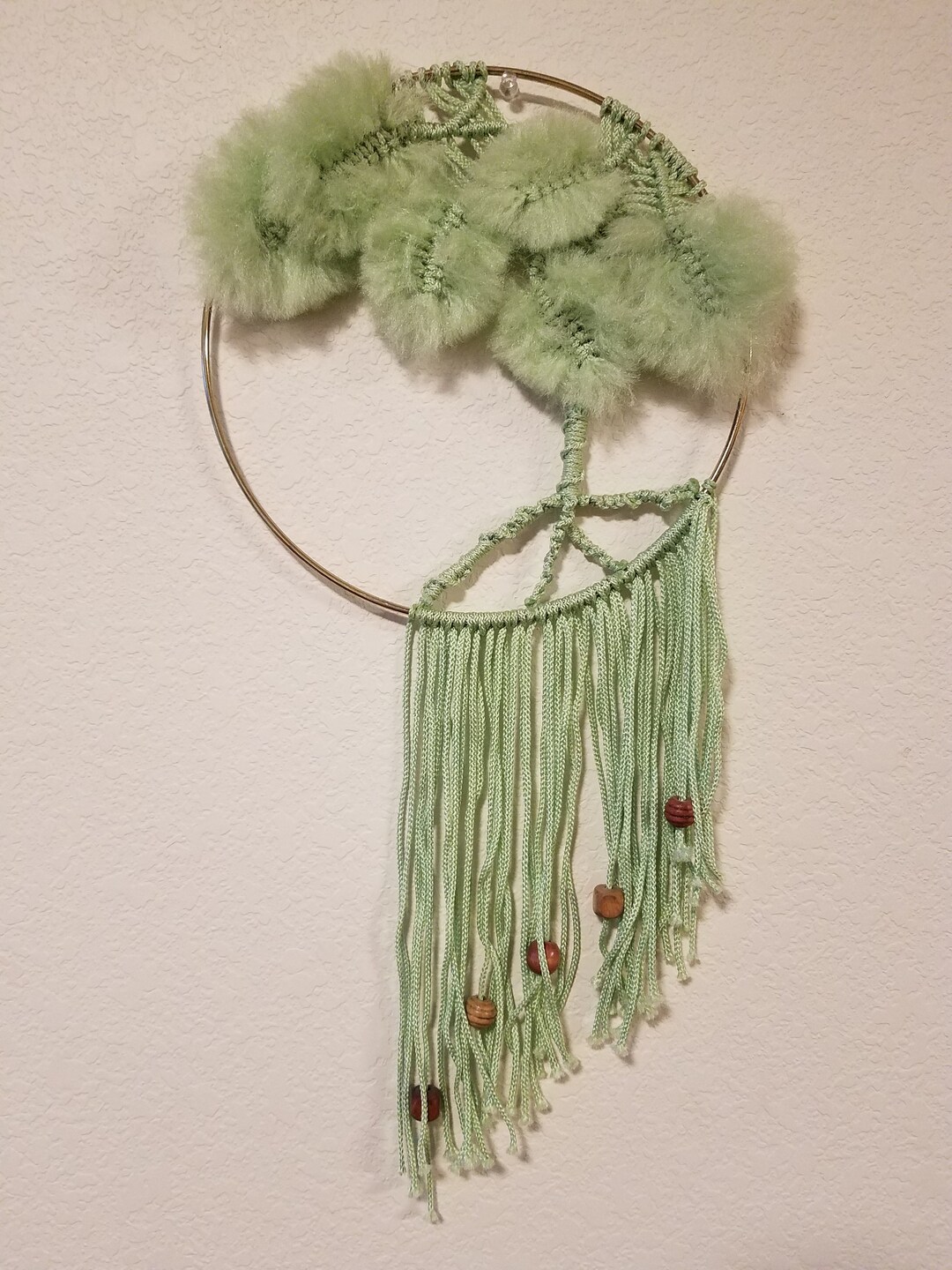 3020 - 10" Light Green Macrame Tree of Life Wall Hanging - Etsy