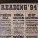 Reading Festival 1994 Line-up Cypress Hill Primal Scream - Etsy UK