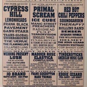 Reading Festival 1994 Line-up Cypress Hill Primal Scream - Etsy UK
