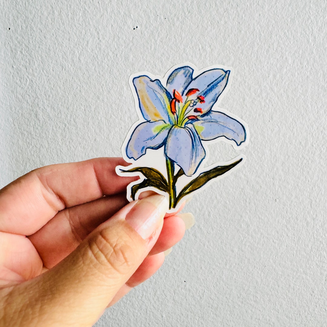 Stargazing Lily Flower Sticker 3 Sticker Decal Water-resistant Flowers ...