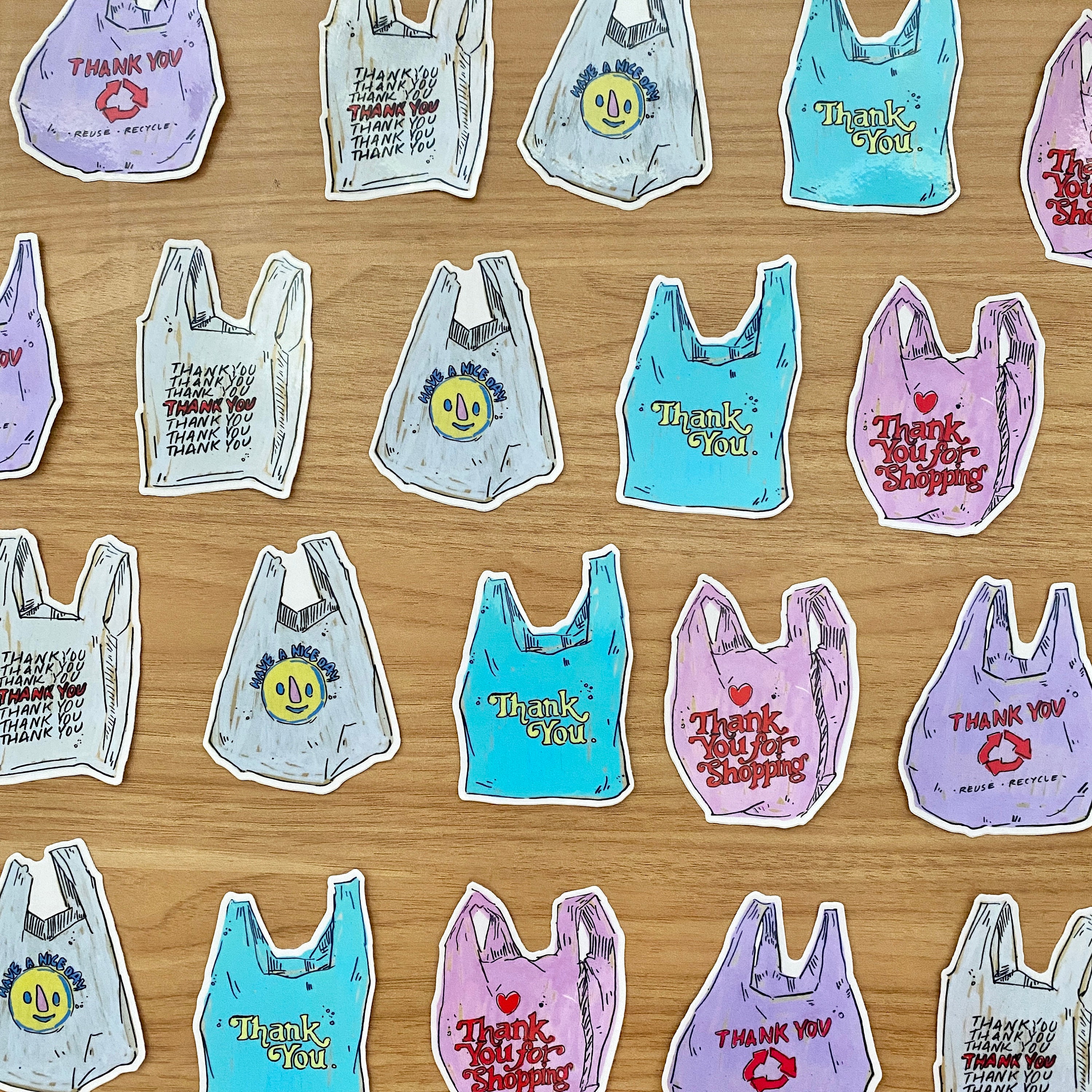 Grocery Bag Icon | 3" Sticker Decal | Water-resistant | Grocery Shopper ...