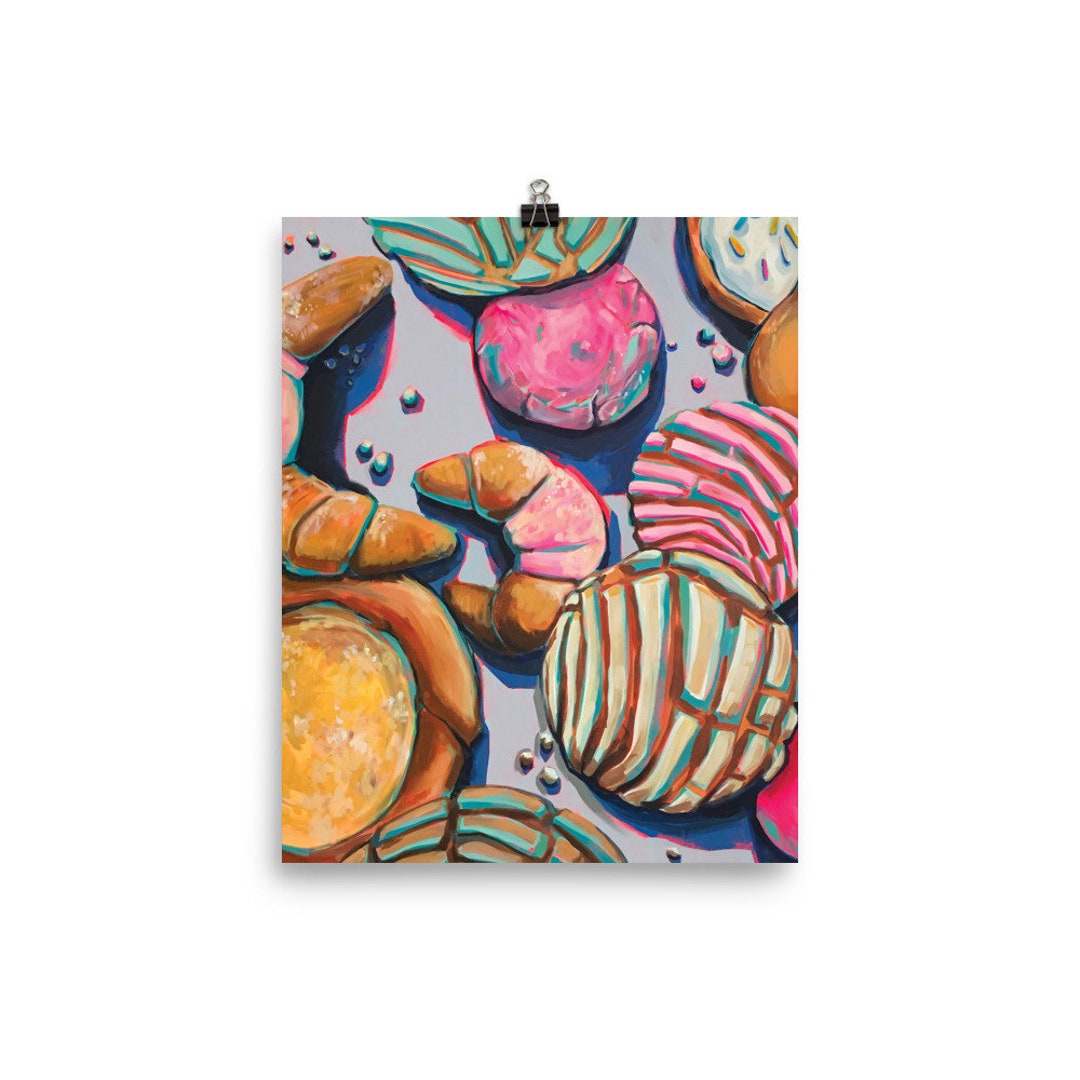 Vibrant Mexican Pan Dulce Sweet Bread Art Print Panaderia Illustration ...