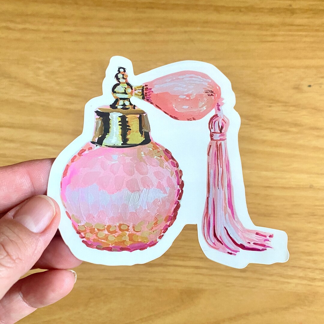 Vintage Perfume Bottle | 4" Vinyl Sticker Decal | Waterproof ...