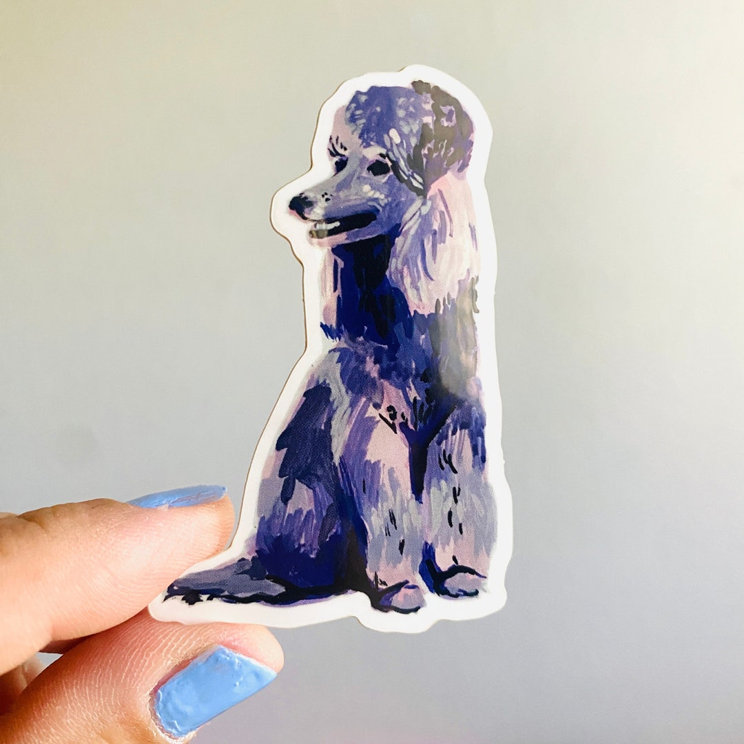 Purple Poodle | Vinyl Sticker Decal | Waterproof Weatherproof | Pastel ...