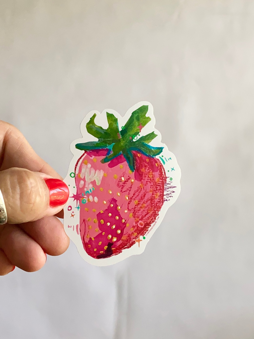 Strawberry | 3" Vinyl Sticker Decal | Waterproof Weatherproof ...