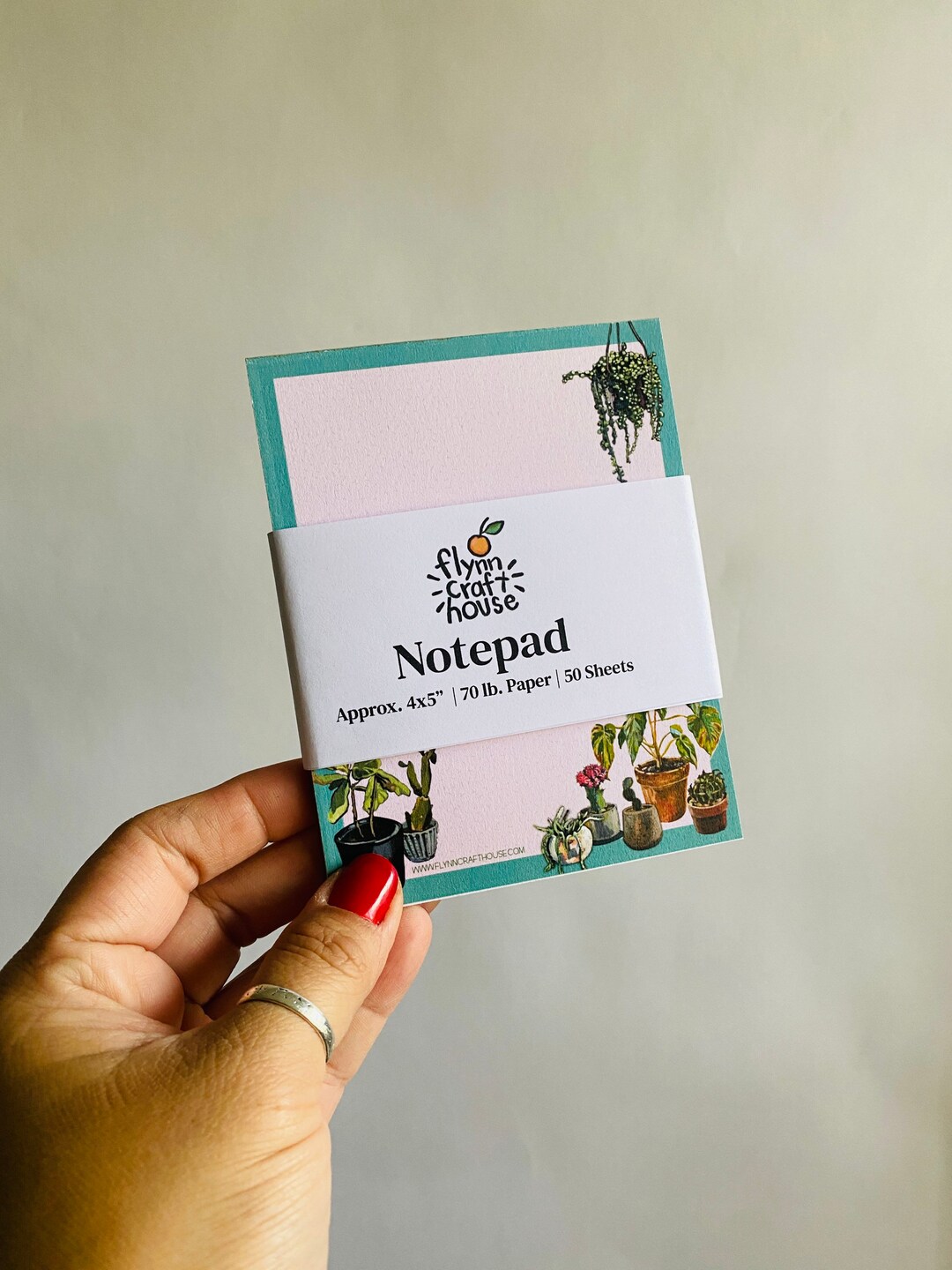 Plant Lady | 4x5" Notepad | 50 Sheets | Houseplants Plants - Etsy