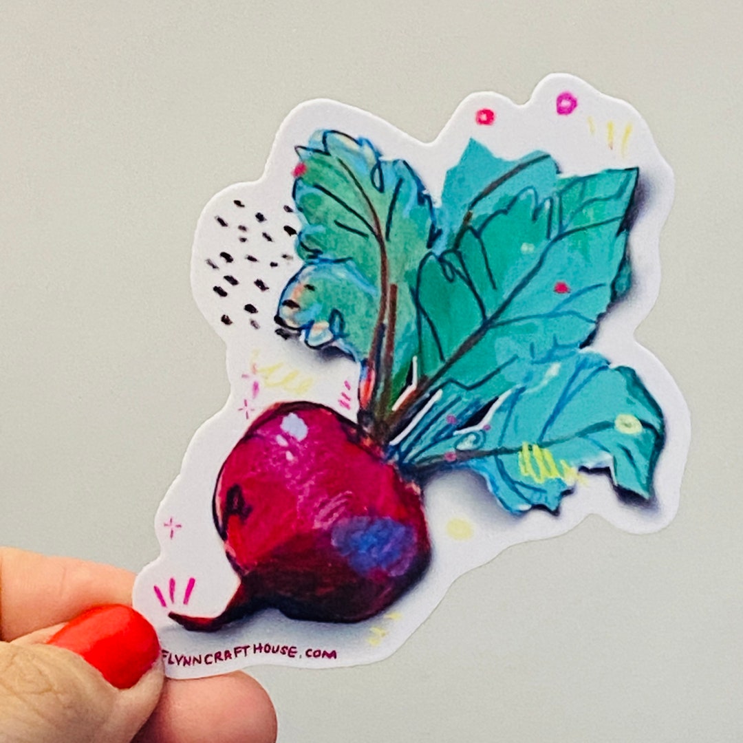 Radish 3 Glossy Vinyl Sticker Decal Waterproof Weatherproof Root Veg ...