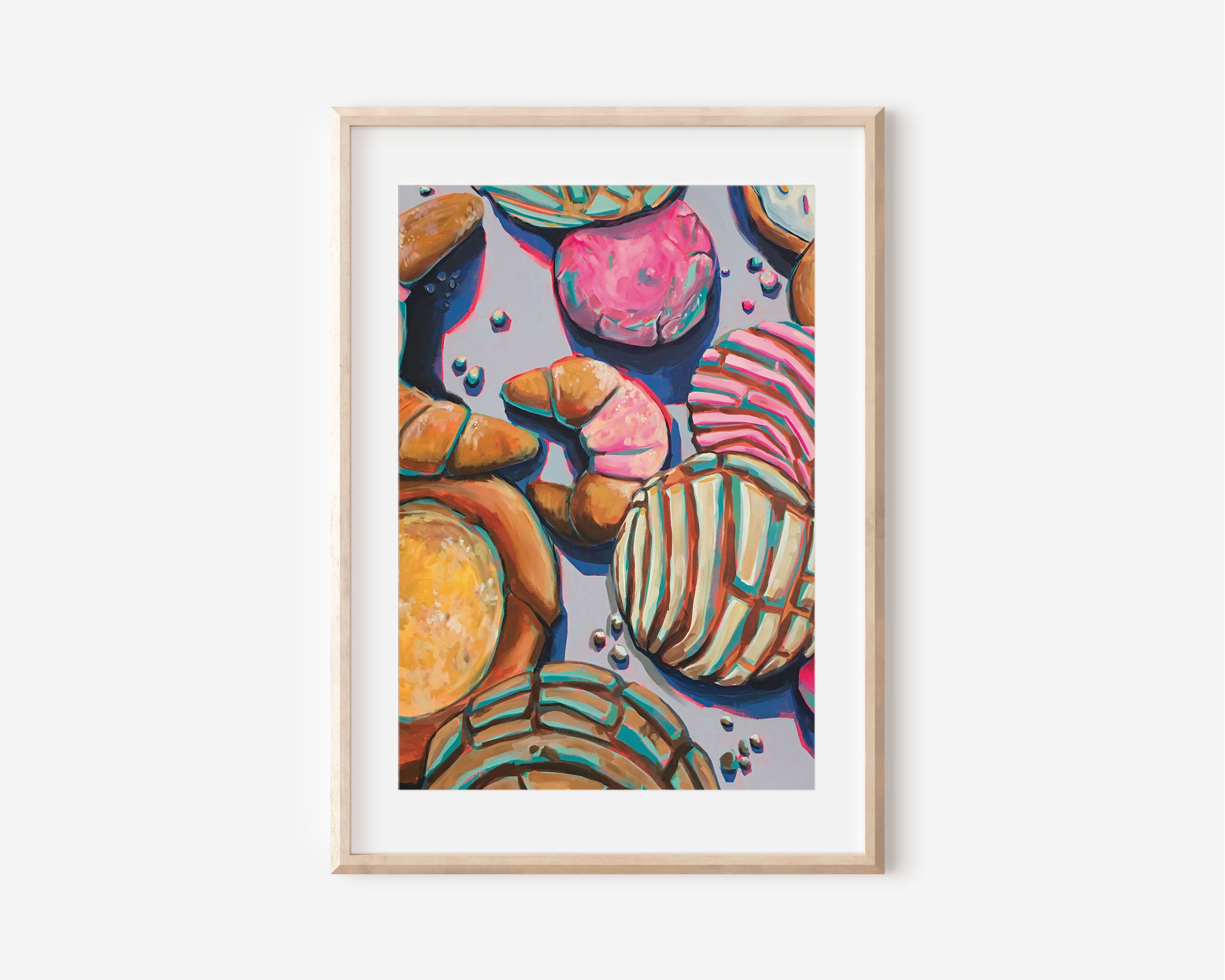 Vibrant Mexican Pan Dulce Sweet Bread Art Print | Panaderia ...
