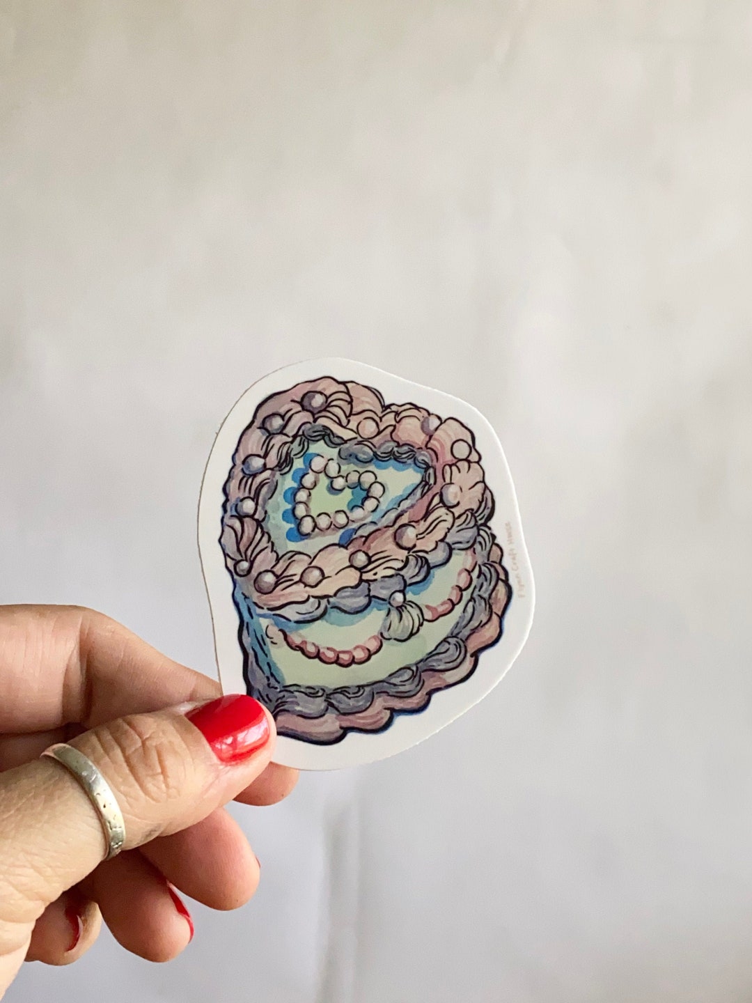 Frosted Cake | 3" Glossy Vinyl Sticker Decal | Waterproof Weatherproof ...