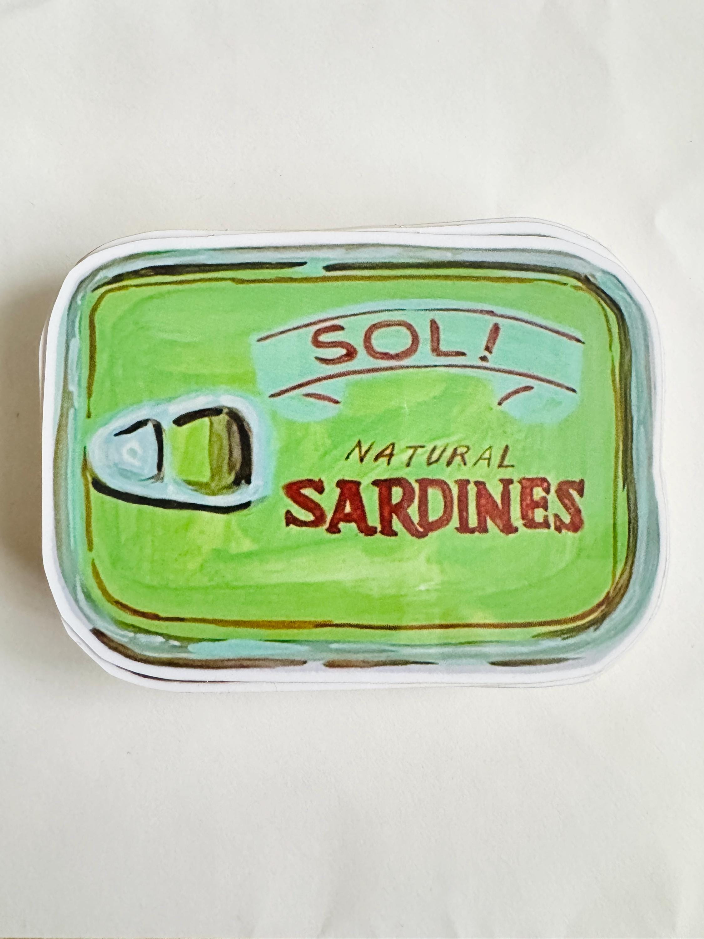 Sardine Can Sticker | Artist Painting Illustration Decal | Tinned Fish ...