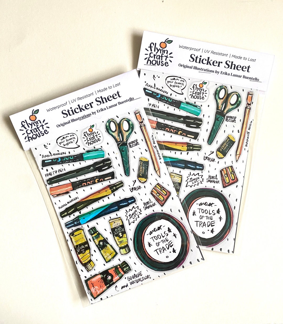 Tools of the Trade | Sticker Sheet | Waterproof Weatherproof | Art ...
