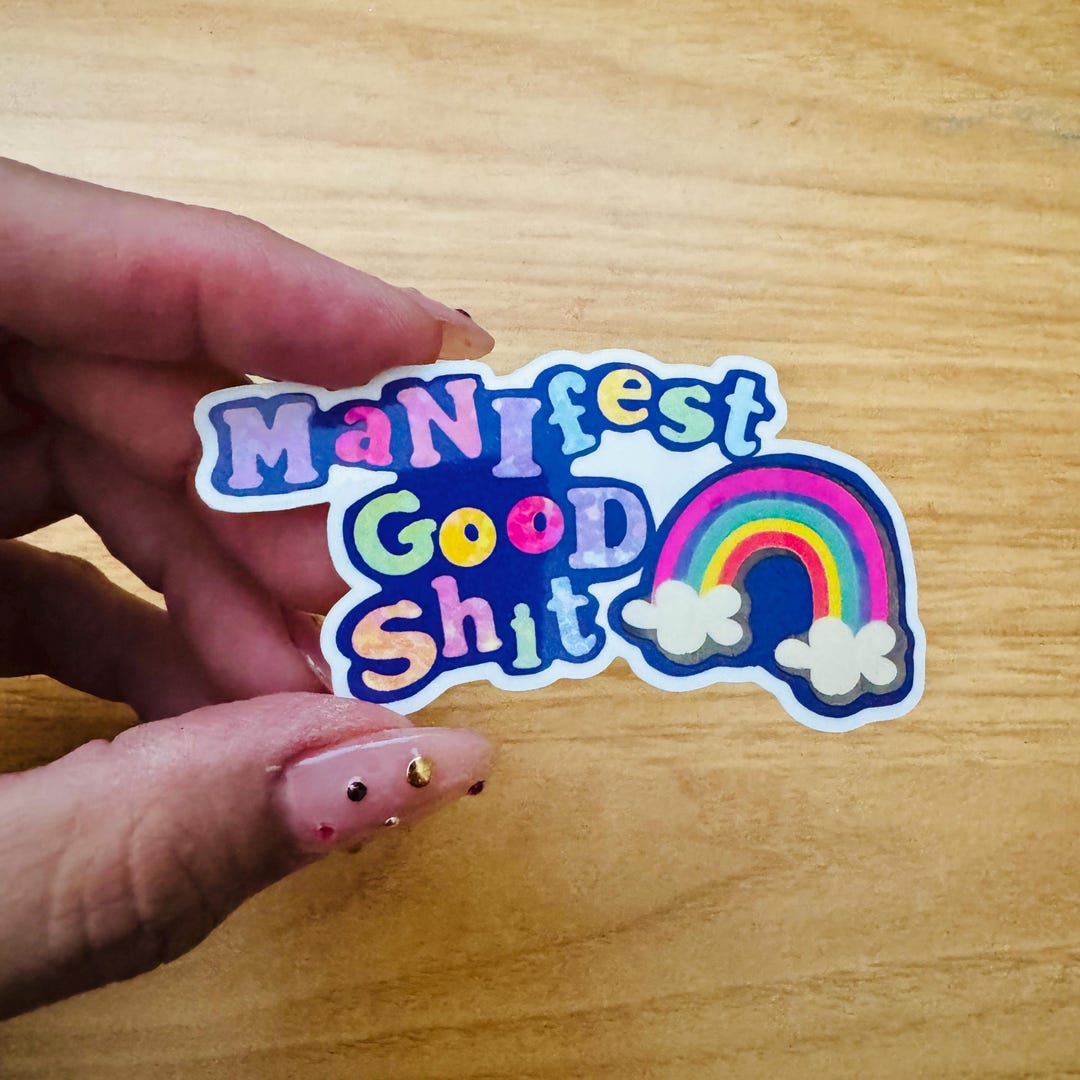 Manifest Good | 3" Matte Sticker Decal | Manifestation Rainbow Magic - Etsy