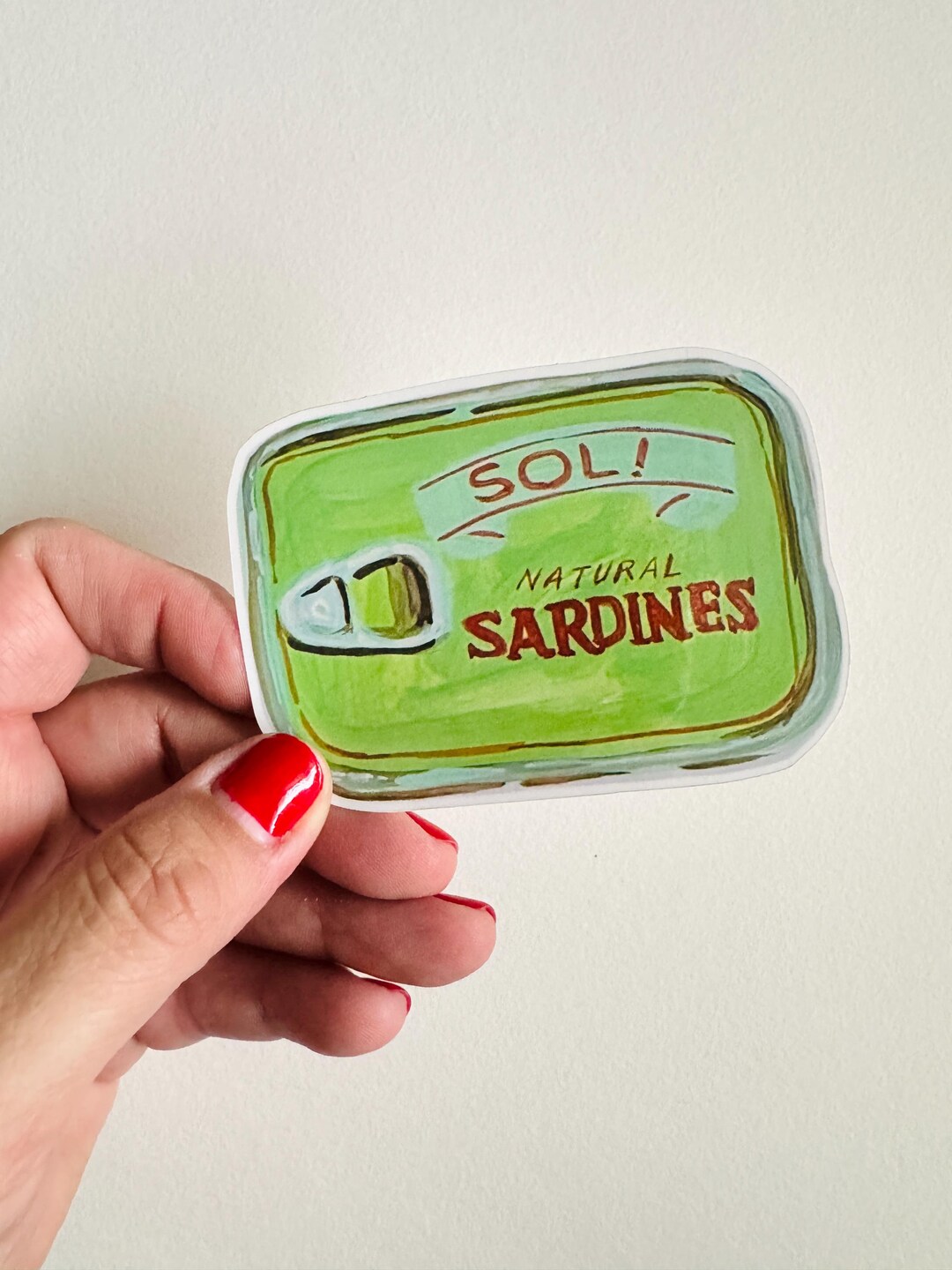 Sardine Can Sticker | Artist Painting Illustration Decal | Tinned Fish ...