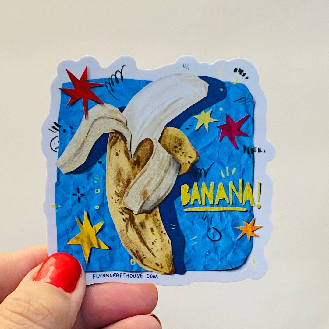 Banana | 3" Glossy Vinyl Sticker Decal | Waterproof Weatherproof ...
