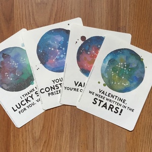 Astronomy Space Valentines Printable Cards Digital Download ...