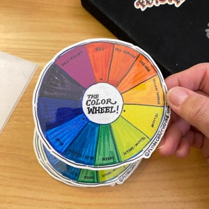 Color Wheel Sticker for Artists and Art Students | 4" Jumbo Clear ...