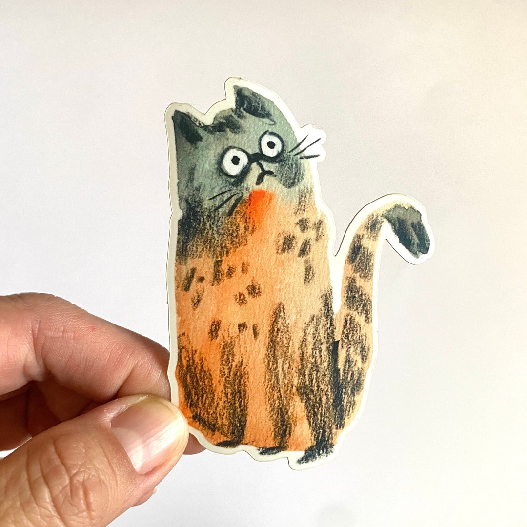 Scaredy Cat 3 Sticker Decal Waterproof Weatherproof Cat Lovers Funny - Etsy