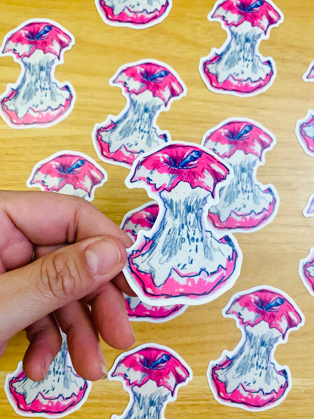 Apple Core Vinyl Sticker Decal | Waterproof Weatherproof | Apples ...