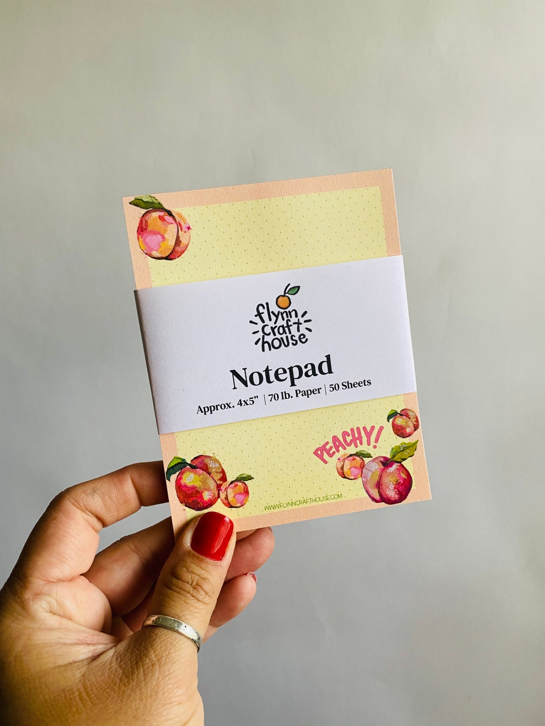 Peachy | 4x5" Notepad | 50 Sheets | Peaches Painting - Etsy