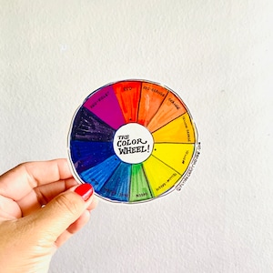 Color Wheel Sticker for Artists and Art Students | 4" Jumbo Clear ...