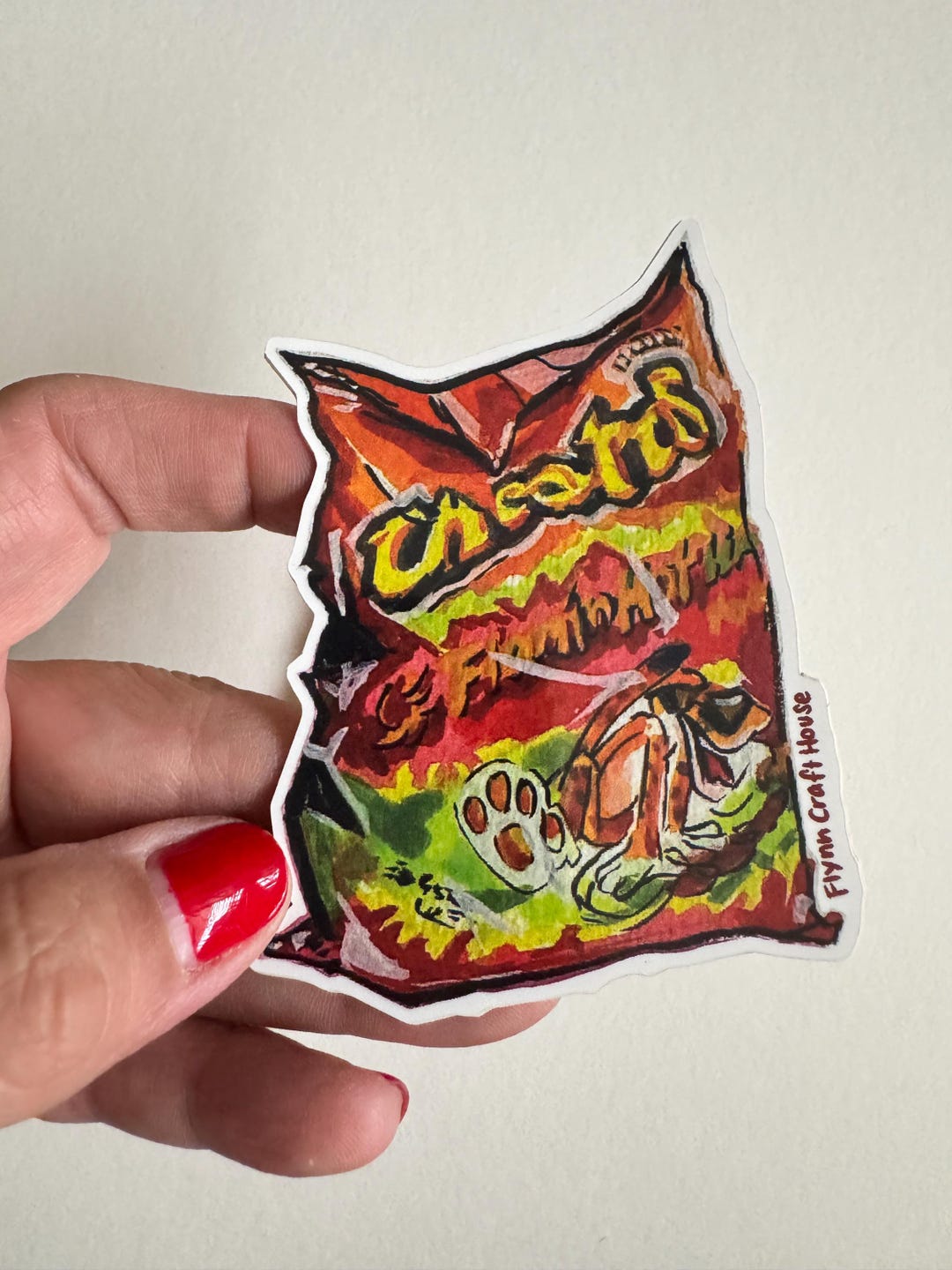 Hot Cheetos | 3.5" Glossy Vinyl Sticker Decal | Waterproof Weatherproof ...